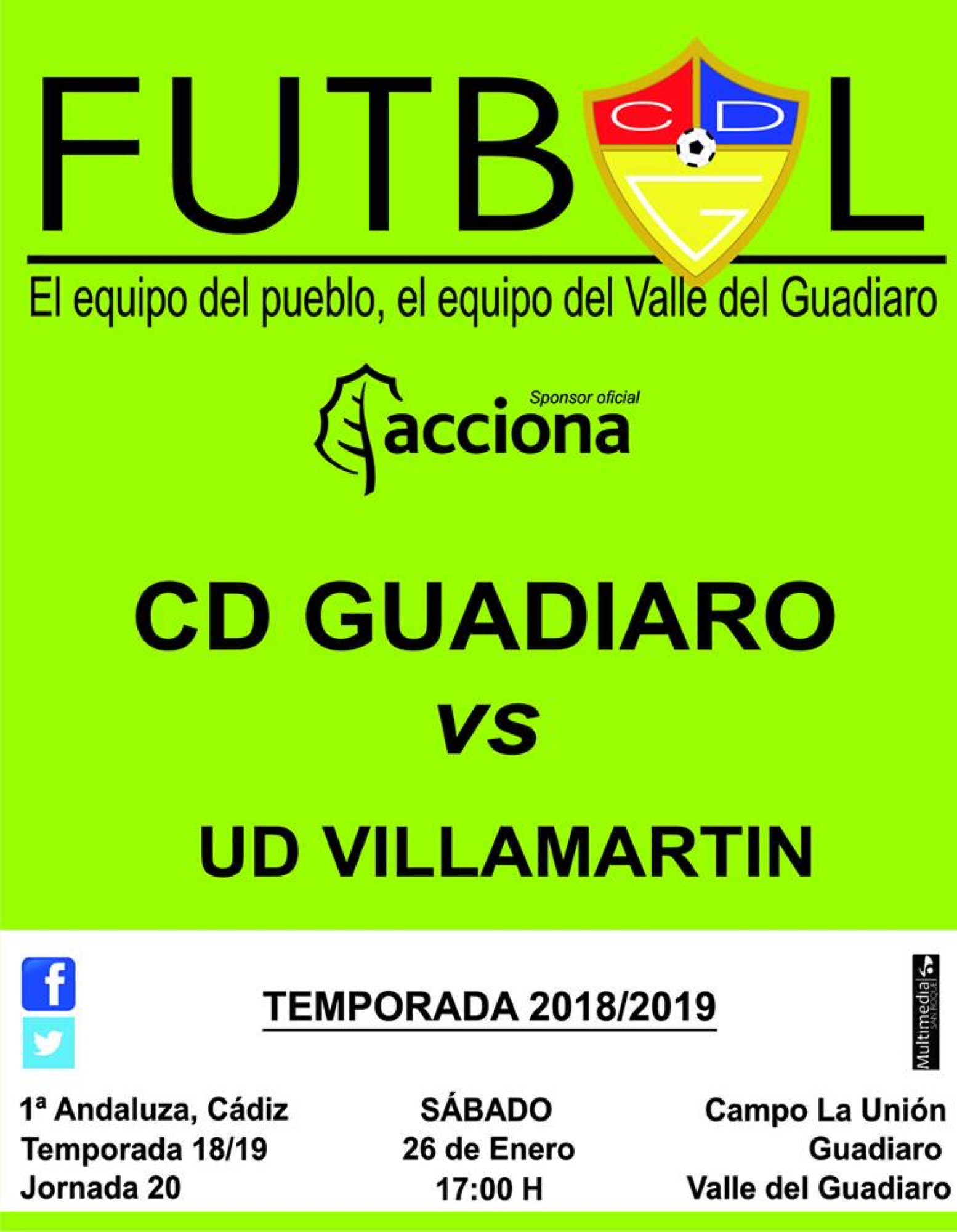 El CD Guadiaro, al alza, abre en casa la jornada 20ª recibiendo a un Villamartín lanzado | San Roque